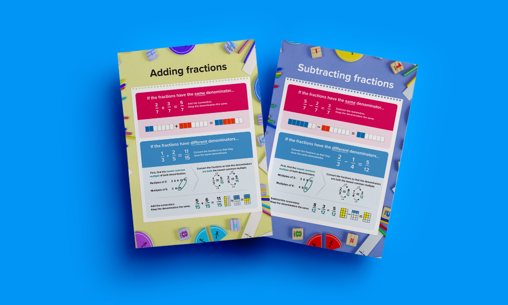 Adding And Subtracting Fractions Poster