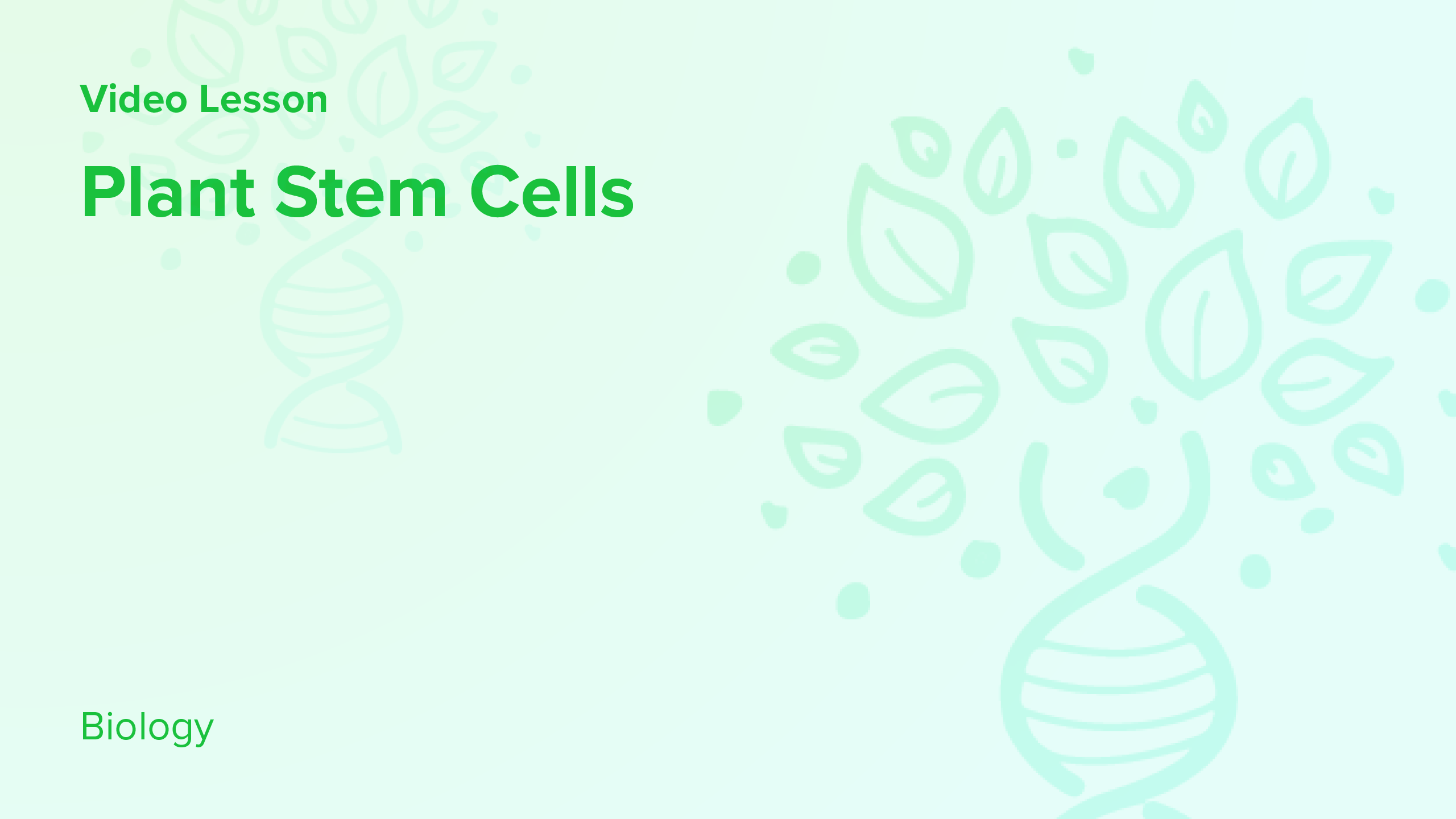 Plant Stem Cells - CENTURY
