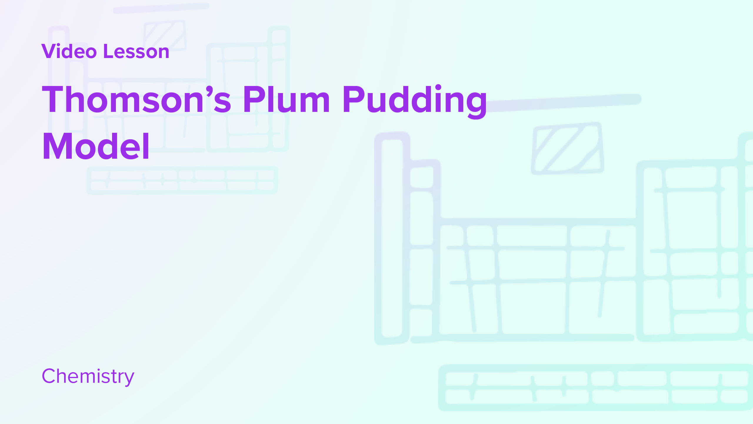 Thomson's Plum Pudding Model - CENTURY