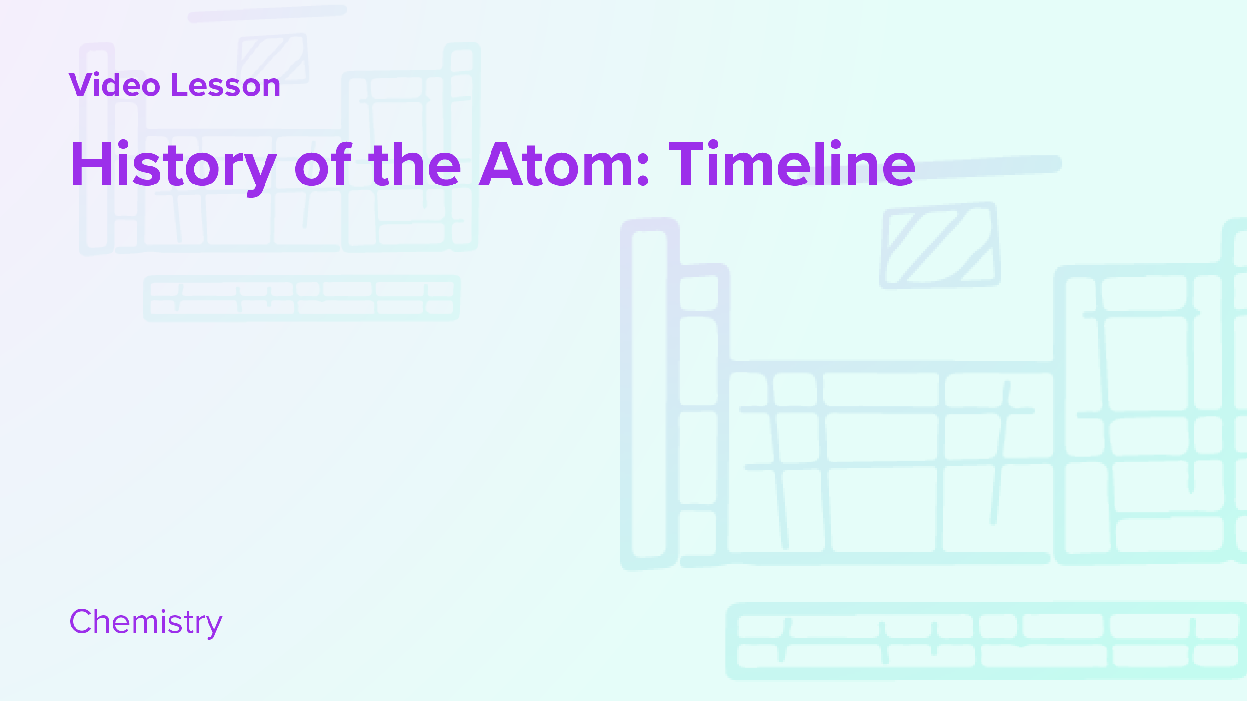 History of the Atom: Timeline - CENTURY