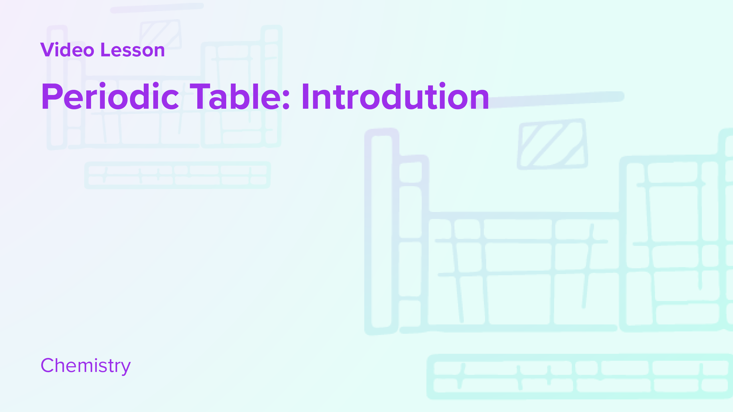 Periodic Table: Introdution - CENTURY
