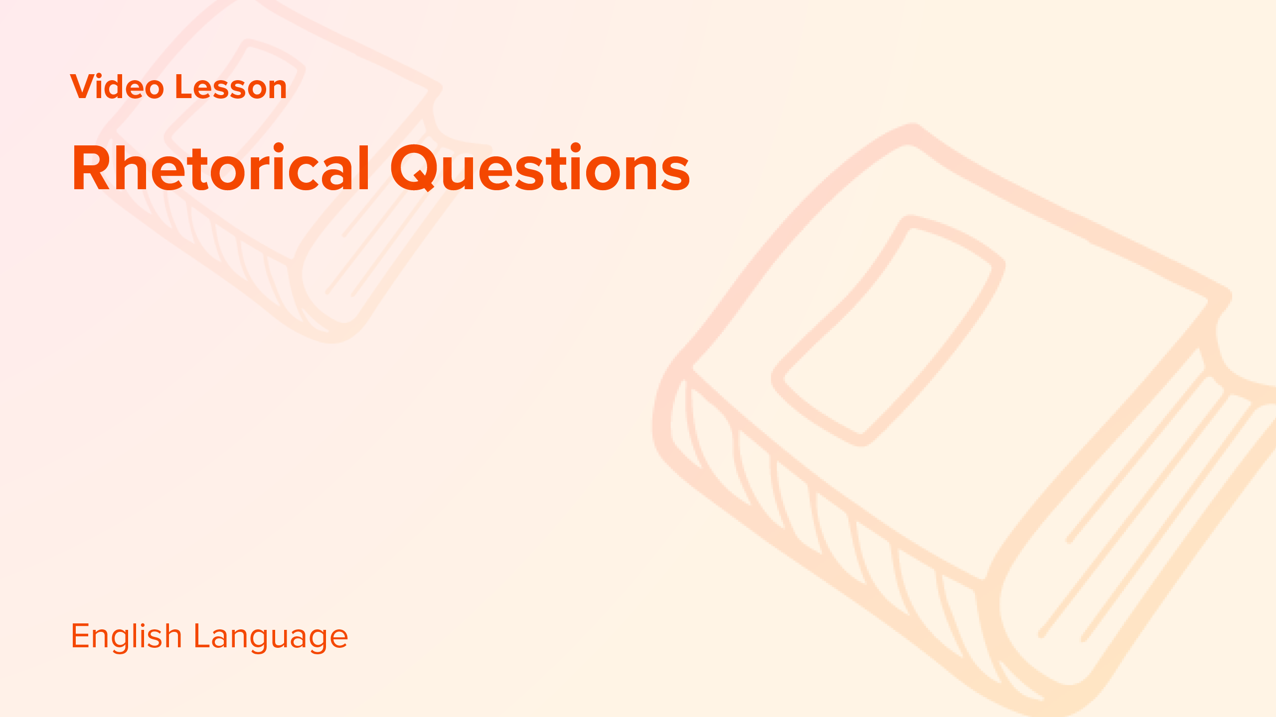 Rhetorical Questions - CENTURY