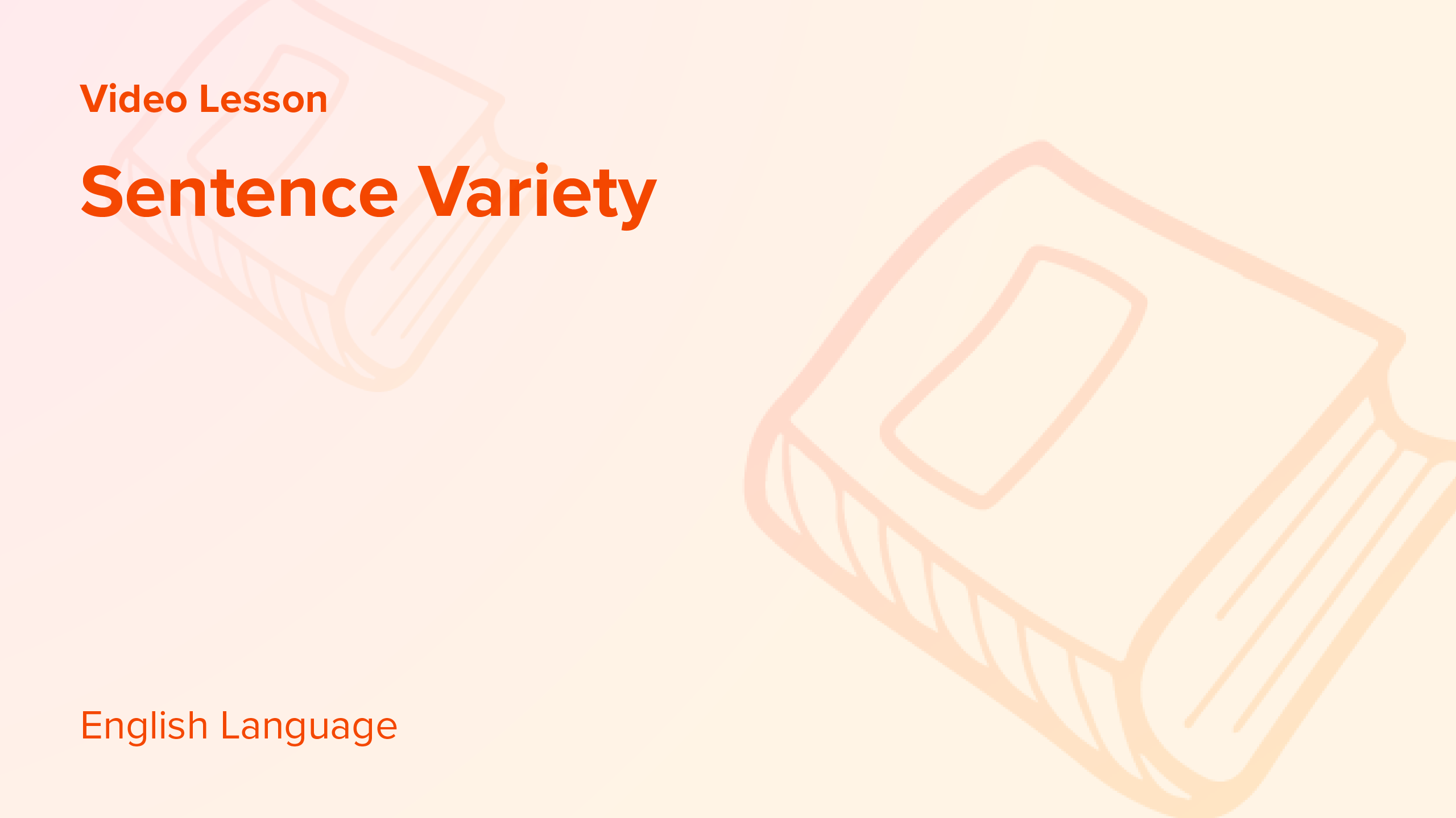 Sentence Variety - CENTURY