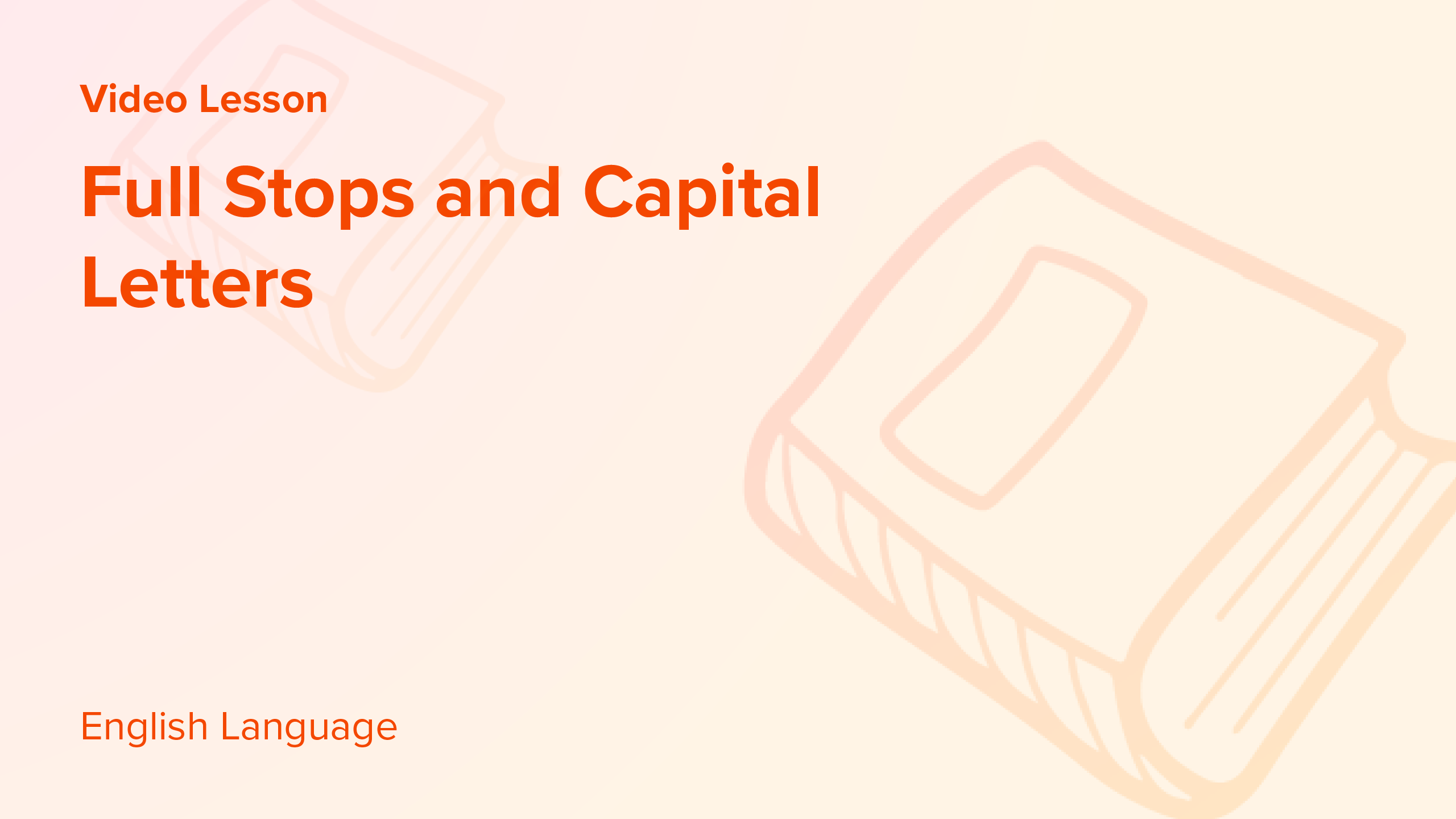 Full Stops and Capital Letters - CENTURY