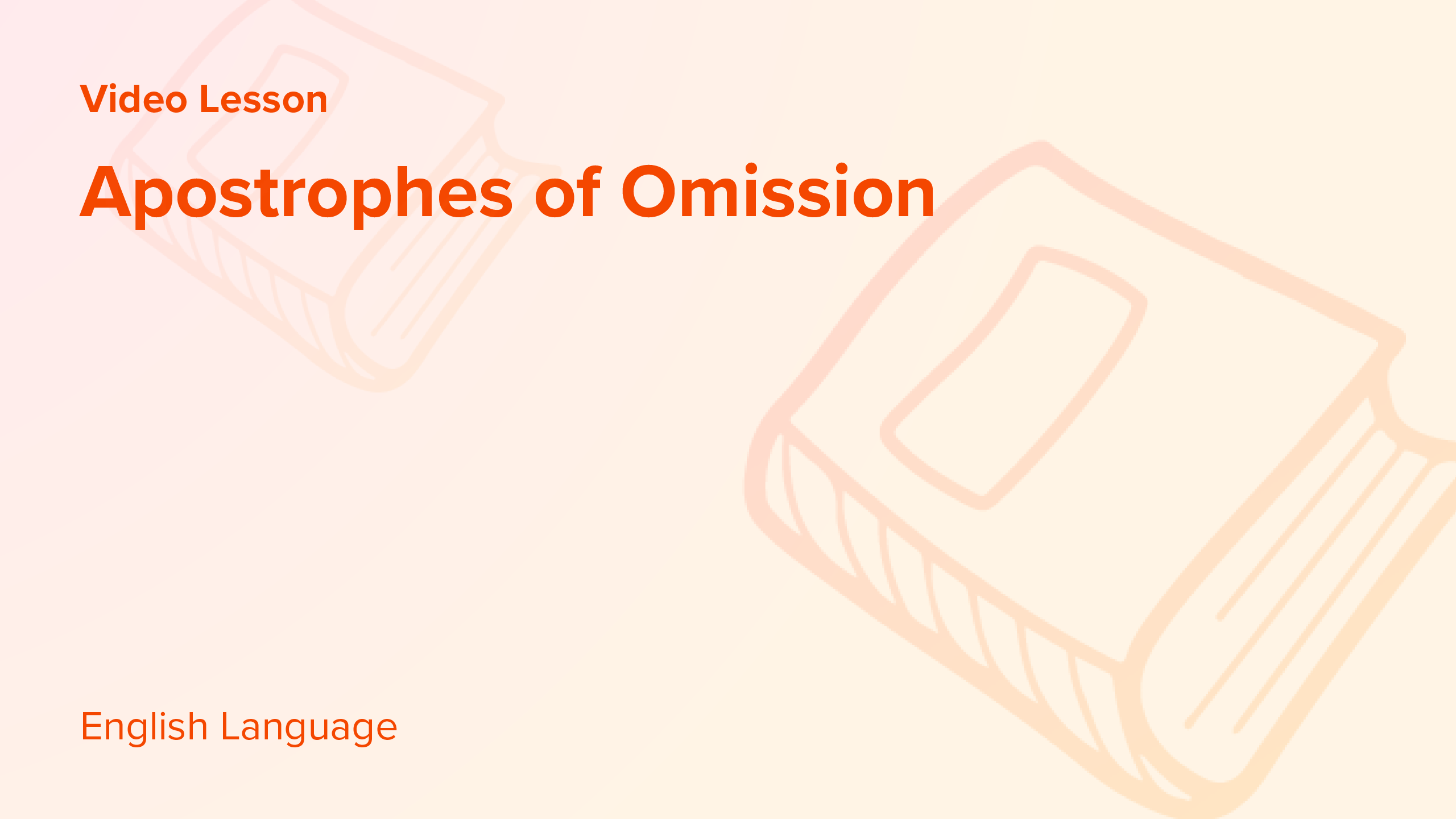 Apostrophes of Omission - CENTURY