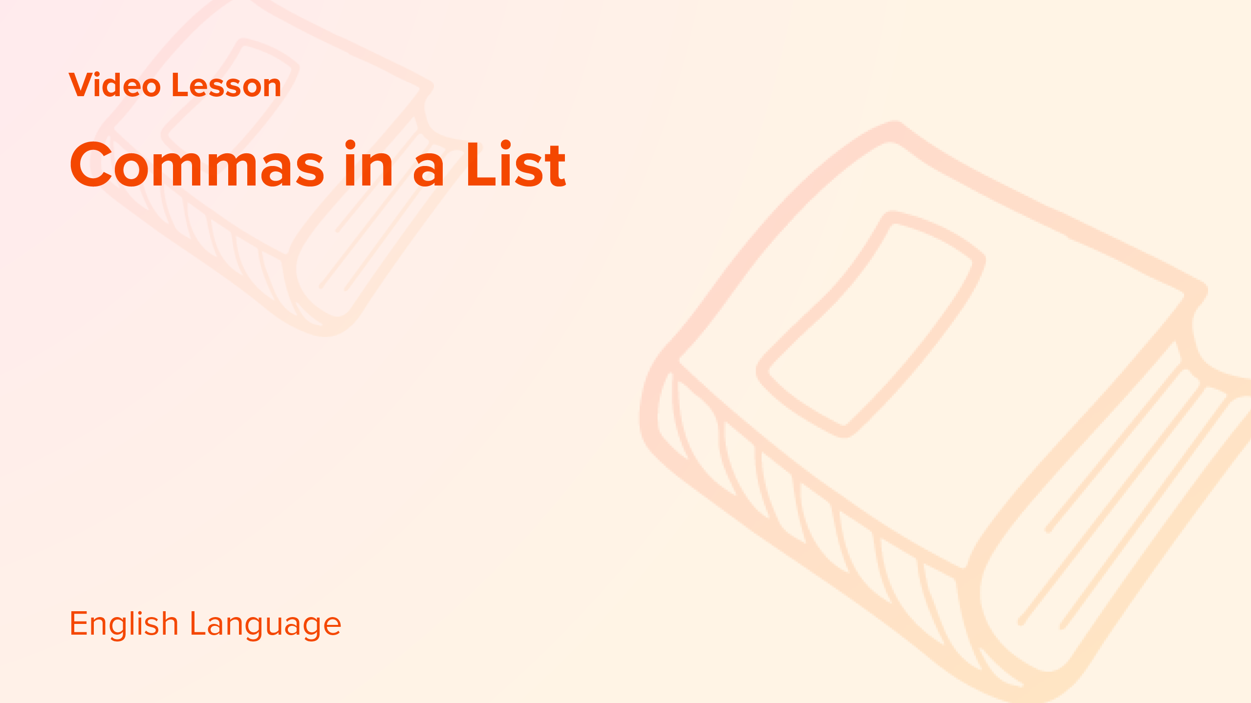 Commas in a List - CENTURY