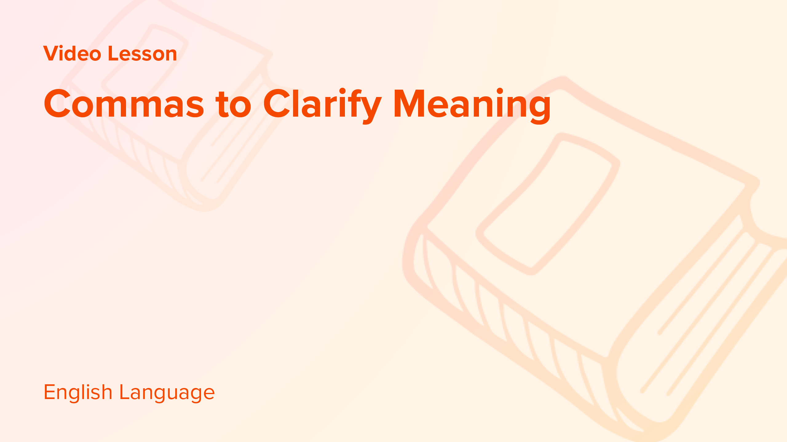 Commas to Clarify Meaning - CENTURY