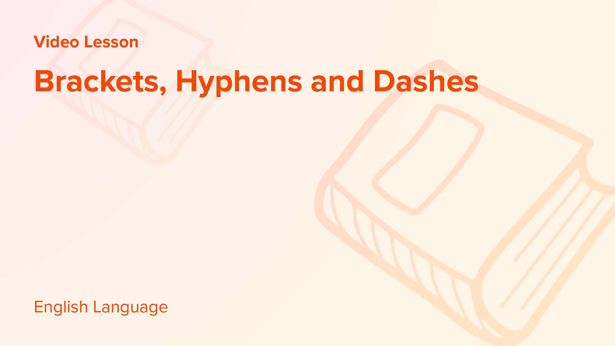 Brackets, Hyphens and Dashes - CENTURY