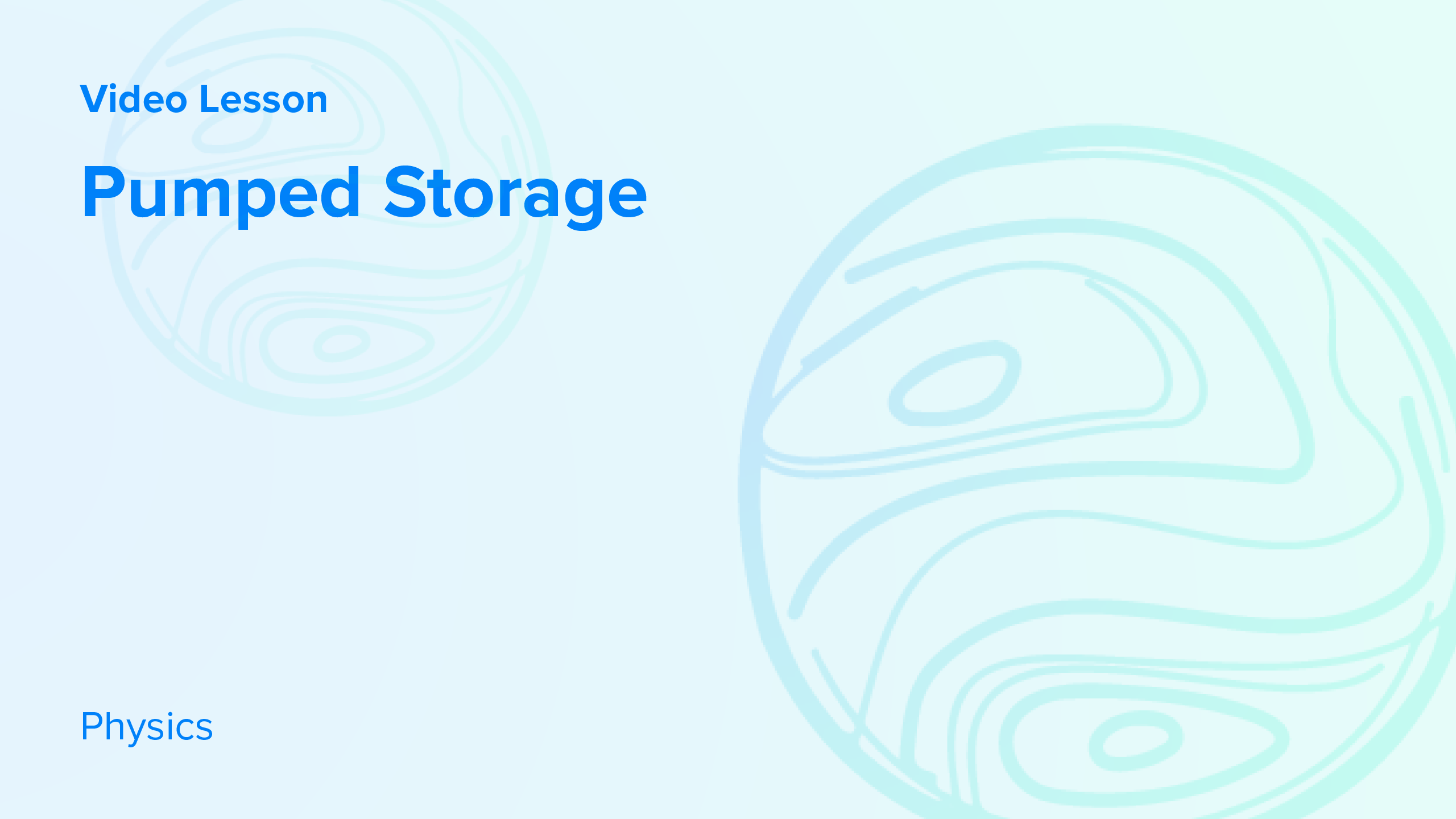 Pumped Storage - CENTURY