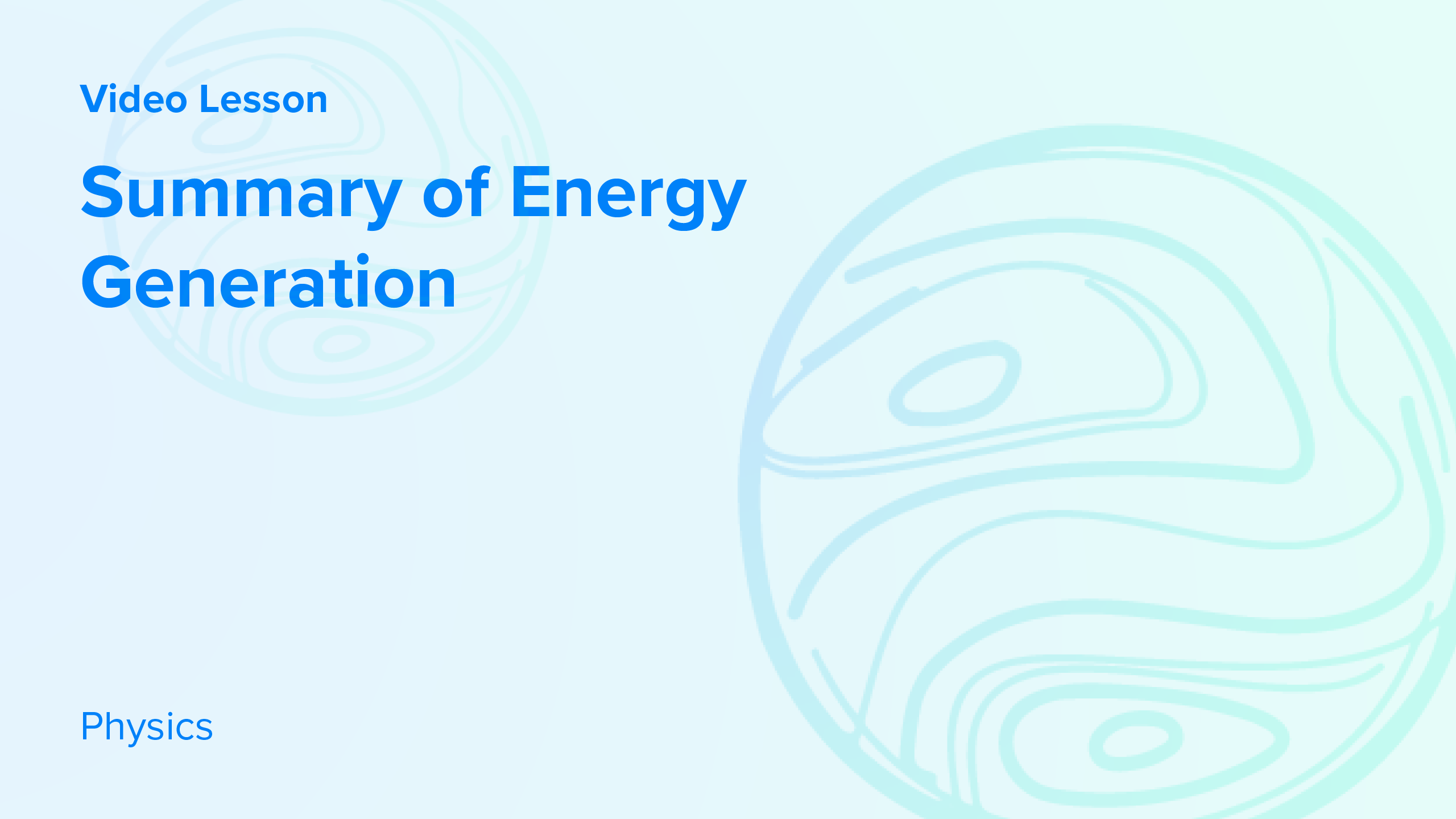 Summary of Energy Generation - CENTURY