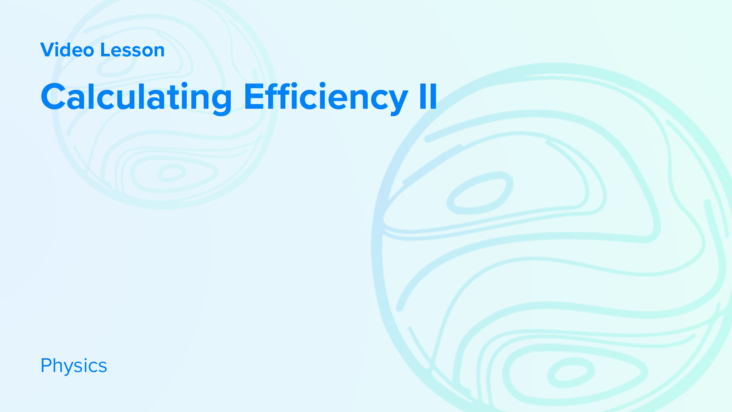 Calculating Efficiency II - CENTURY