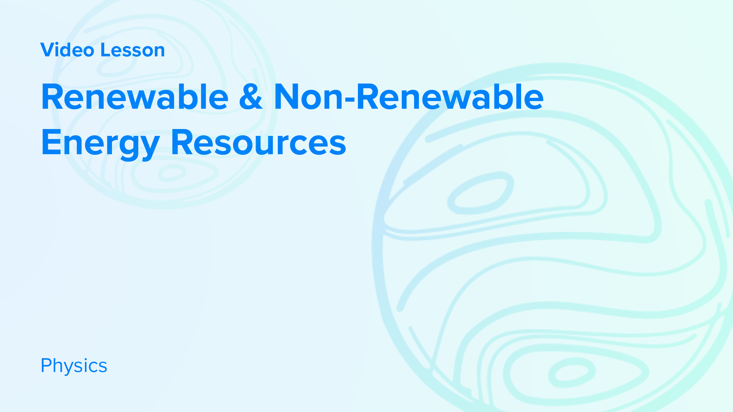 Renewable & Non-Renewable Energy Resources - CENTURY