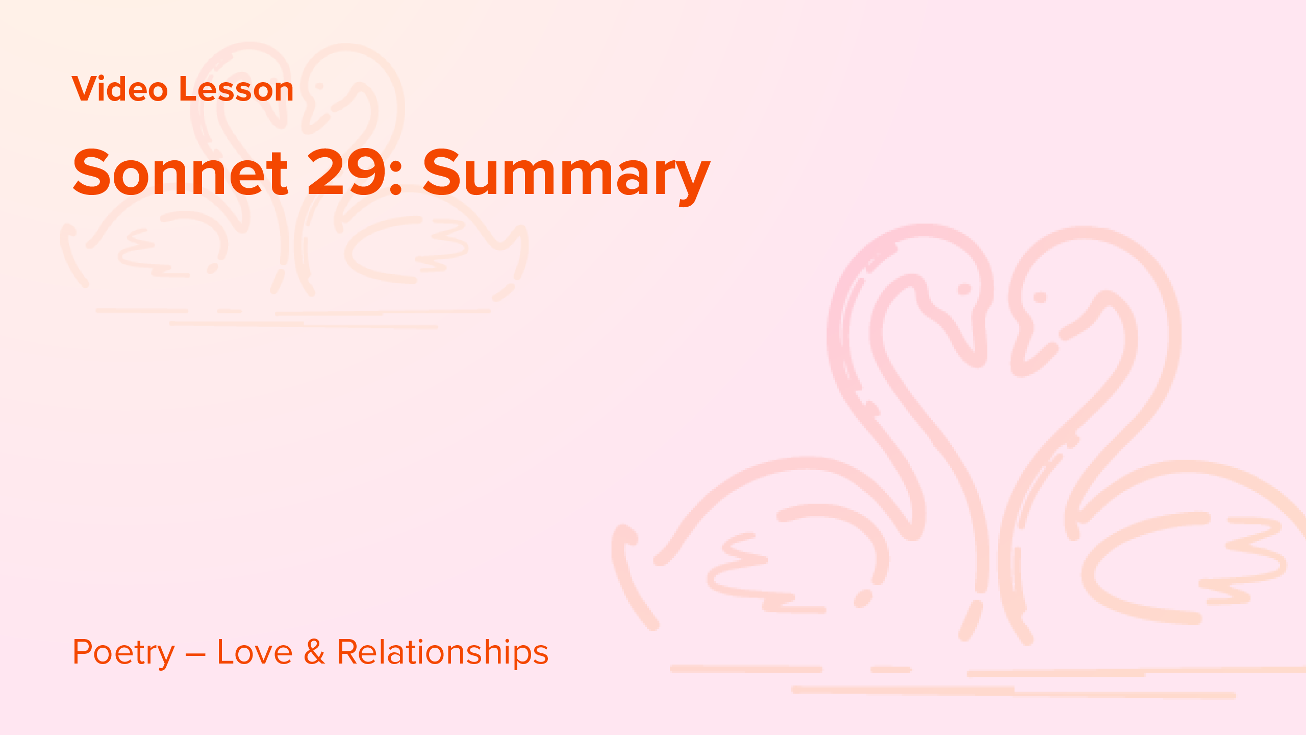 Sonnet 29: Summary - CENTURY